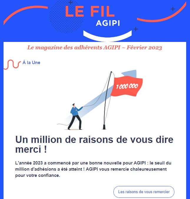 Le FIL AGIPI - Un million de raisons de vous dire merci ! - AGIPI
